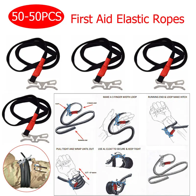 5-50pc-First-Aid-Elastic-Ropes-Fast-Hemostasis-EDC-Tourniquet-Tools ...