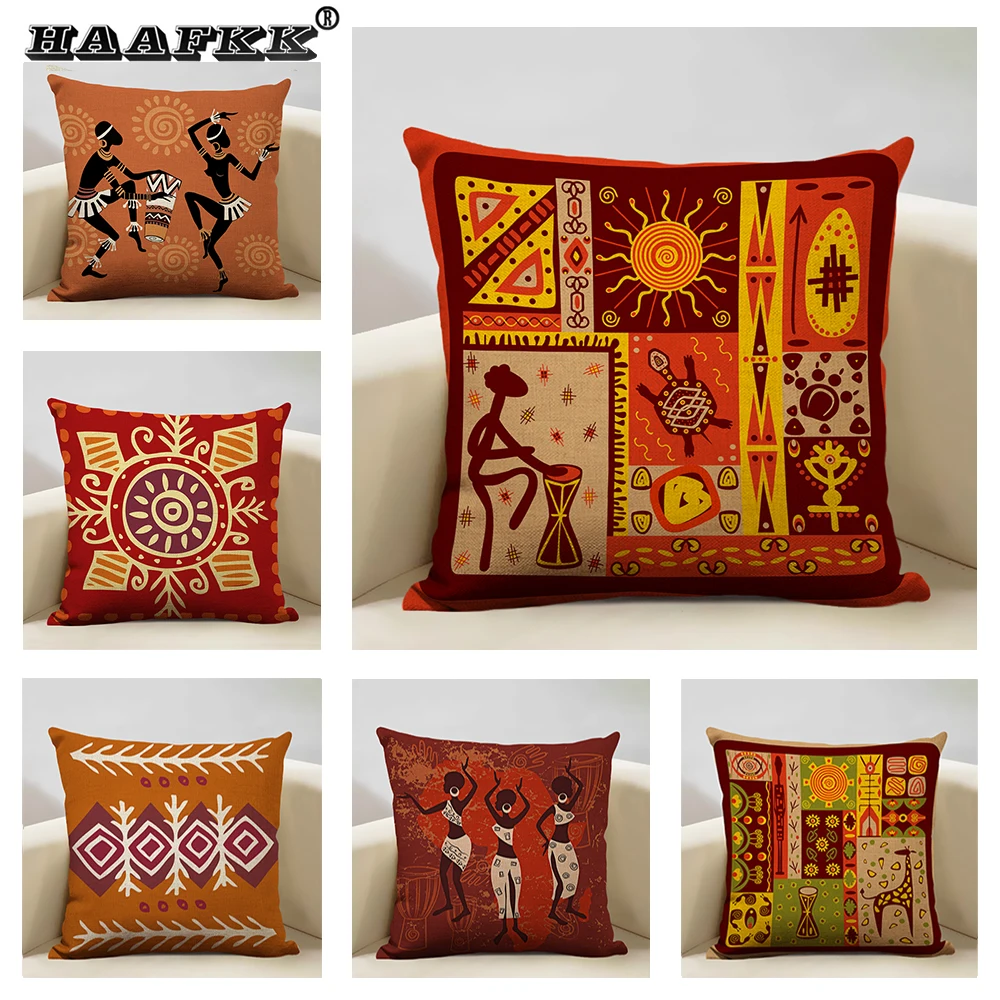 Linen Bedroom Sofa Cushion Cover | African Cushion Cover | Linen Pillow ...