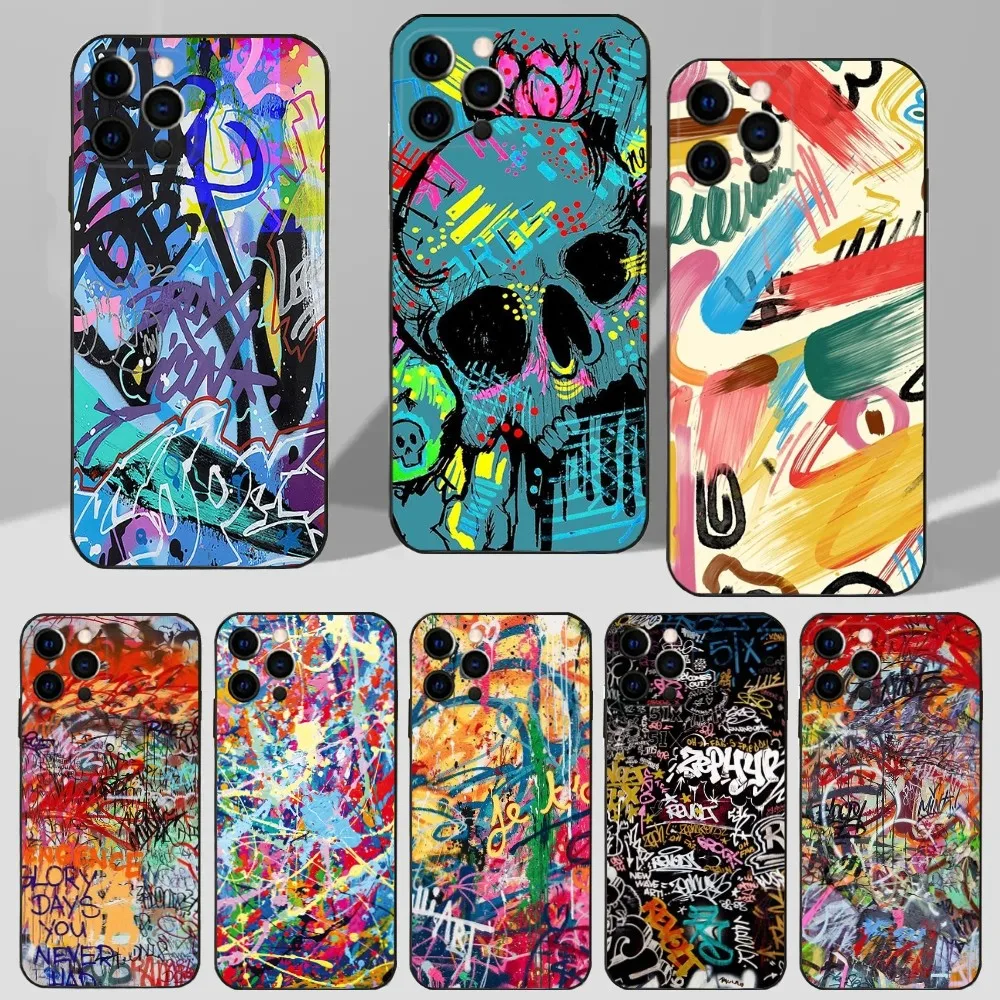 Cool Thing Graffiti Art Phone Case For iPhone 16,15,14,13,12,11 Plus ...