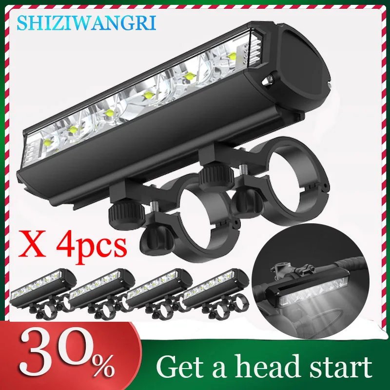 4pcs-8000mAh-Bike-Light-Front-Rechargeable-Lantern-Bicycle-Headlight-5 ...