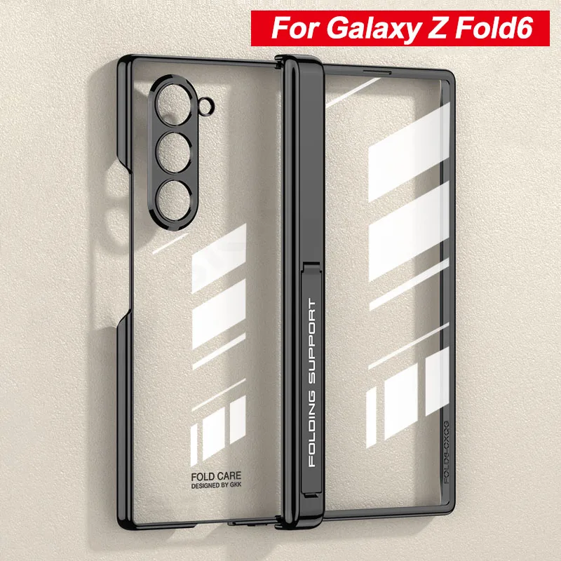 Magnetic-Hinge-Plating-Clear-Case-for-Samsung-Galaxy-Z-Fold-6-Outer-Screen-Glass-Protective ...