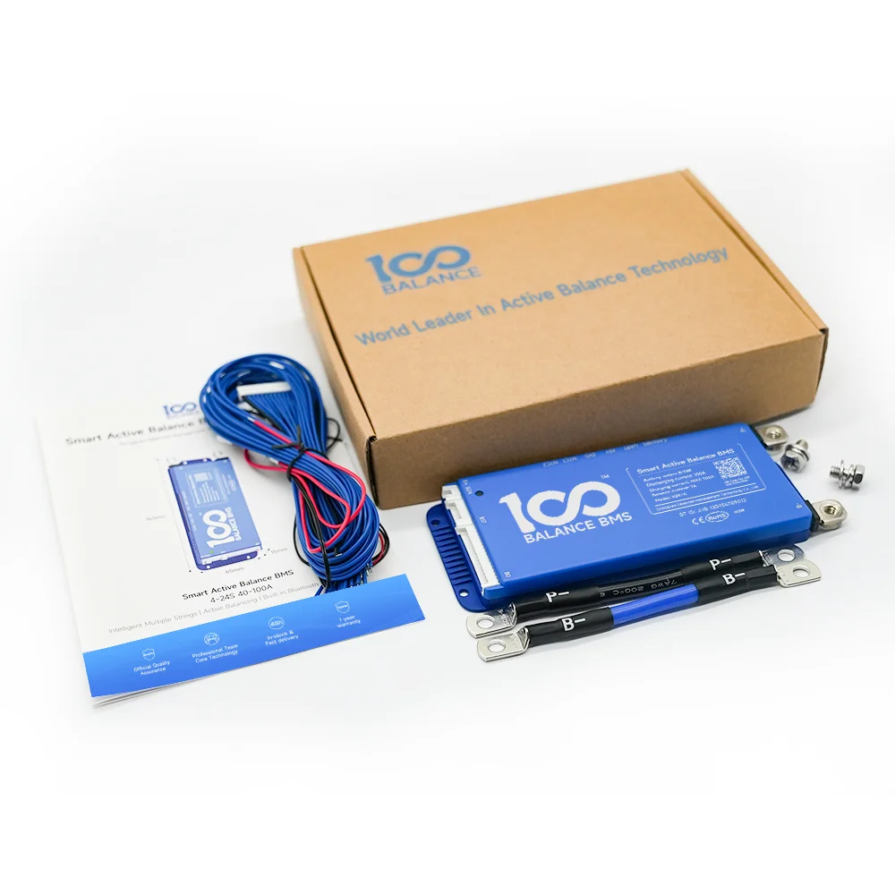 100BALANCEA-smart-bms-Active-Balance-BMS-4s-lifepo4-100A-8S-40A-48V-BT ...