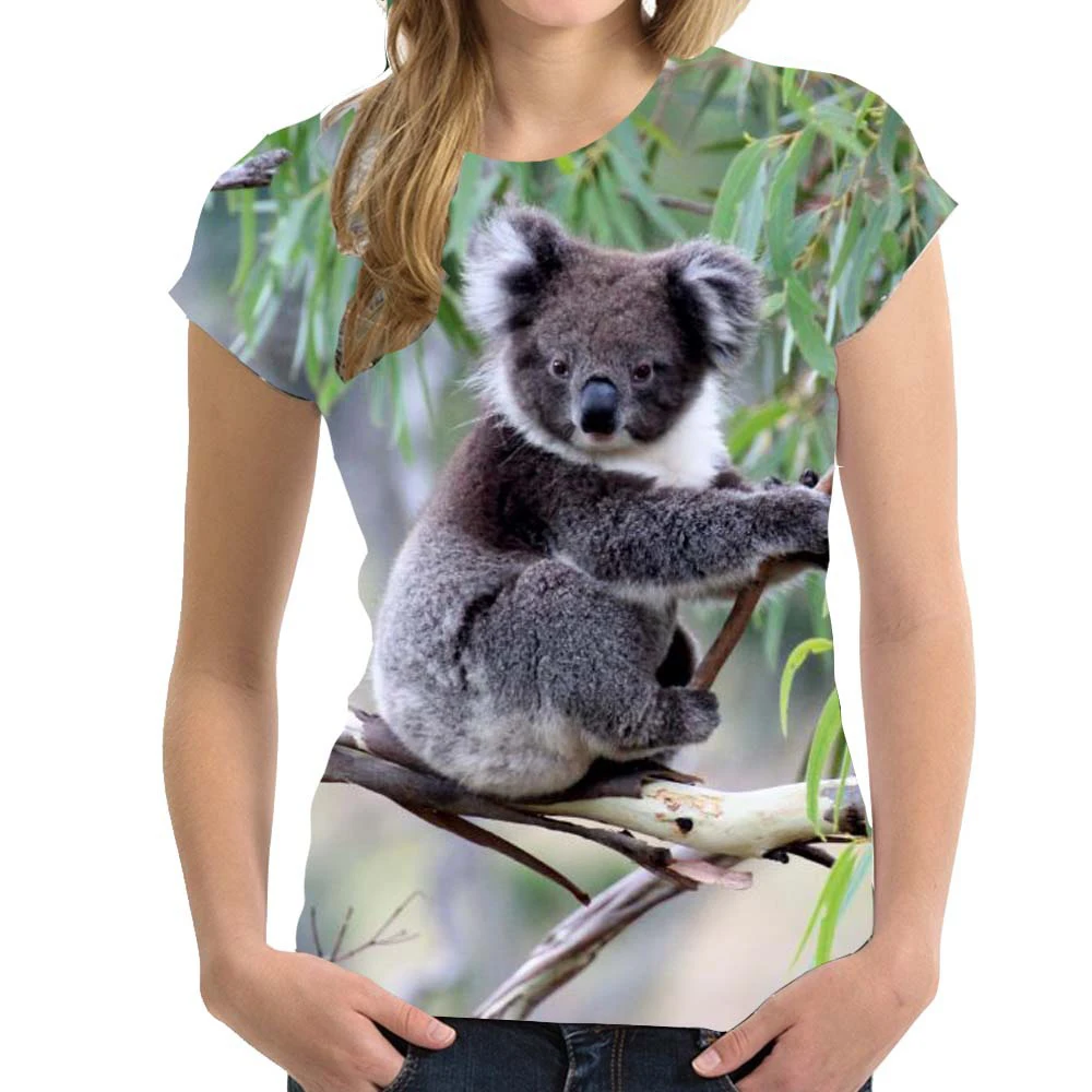 Women-T-shirt-Koala-3D-Print-Tees-Animal-Woman-Men-Fashion-Streetwear ...