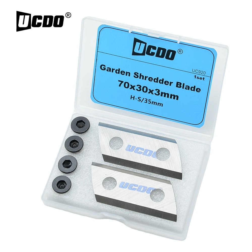 UCDO-2pcs-Garden-Shredder-Knives-Replacement-Double-Sided-Chipper-Blade ...