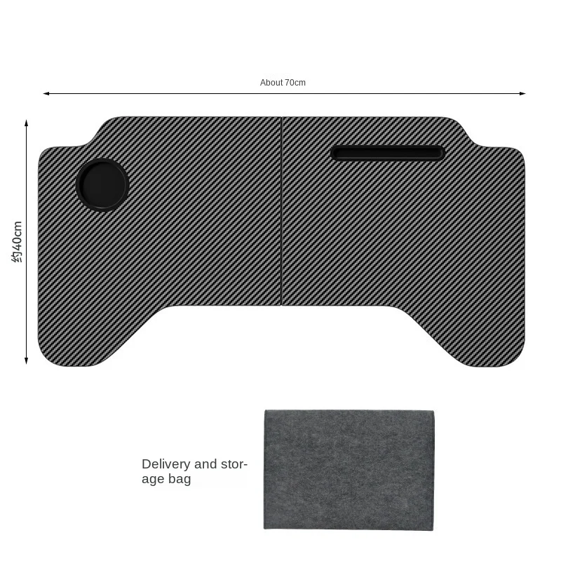 For-Tesla-Carbon-Fiber-Food-Tray-Desk-Folding-Car-Dining-Table-Auto ...