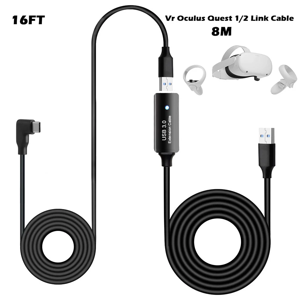8M/26FT USB 3.0 Adapter Cable For Oculus Quest 2 Link Cable Extension ...