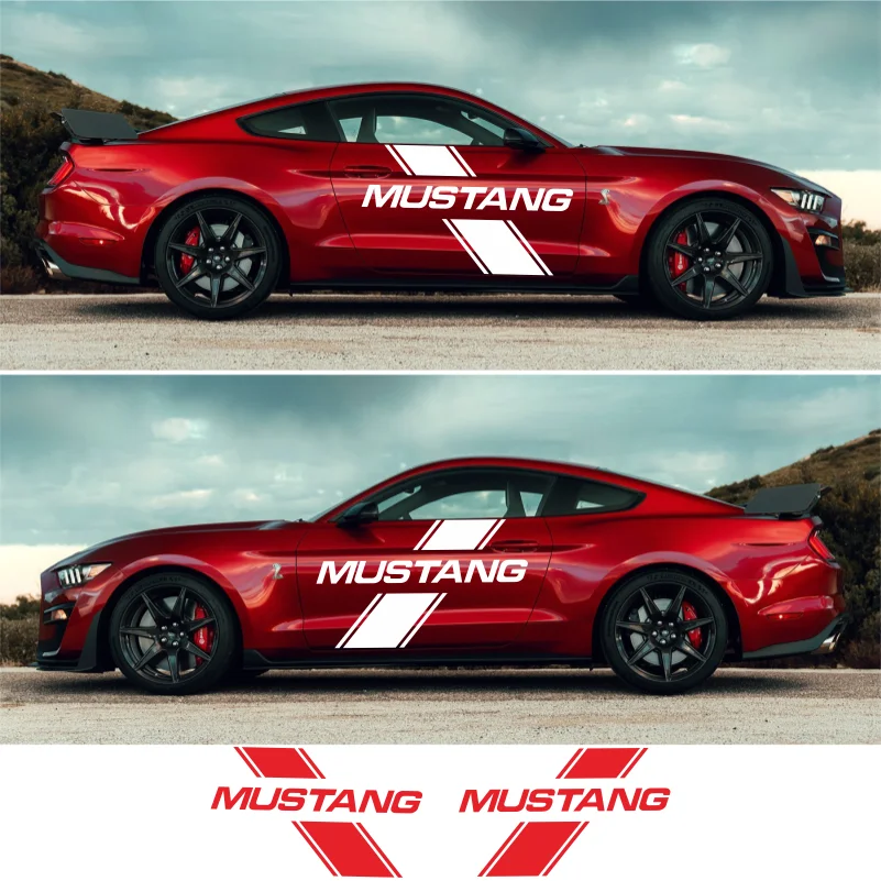 Car-Body-Decal-Heritage-Edition-Side-Stripe-Sticker-For-Ford-Mustang ...