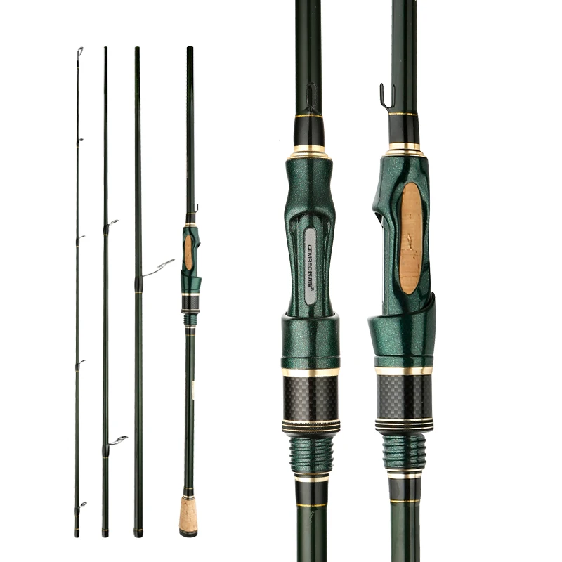 CEMREO Spinning Casting Carbon Fishing Rod 4-5 Sections 1.8m/2.1m/2.4m ...