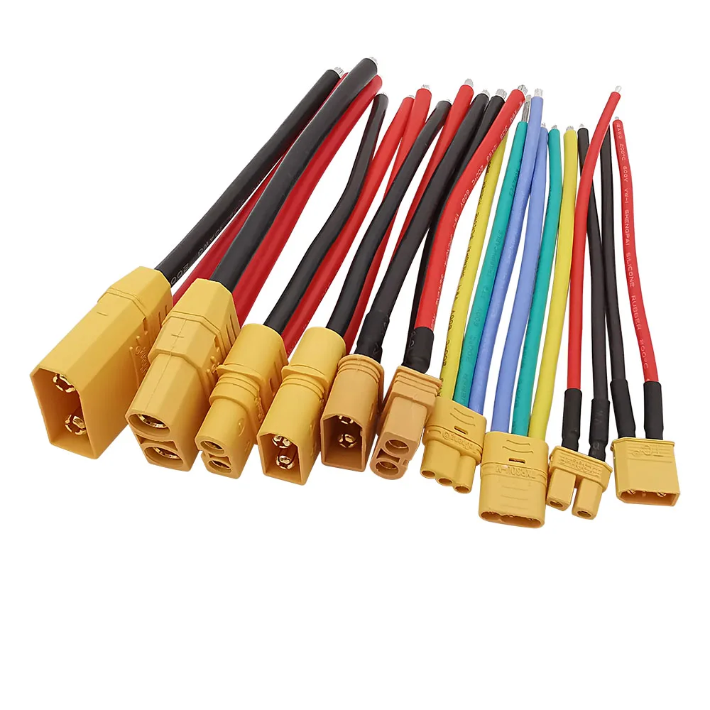 XT90U-XT60U-XT60H-XTR30U-XT30U-Male-Female-Plug-RC-Lipo-Battery-Cable ...