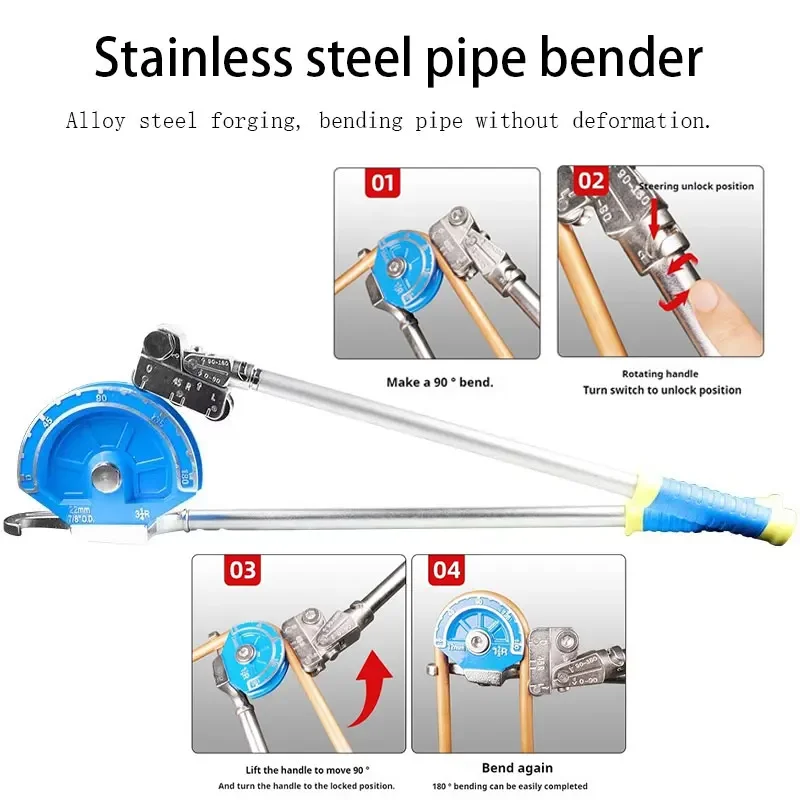 8-22mm-Manual-Stainless-Steel-Pipe-Bender-Lever-Type-Heavy-Duty-Tubing ...