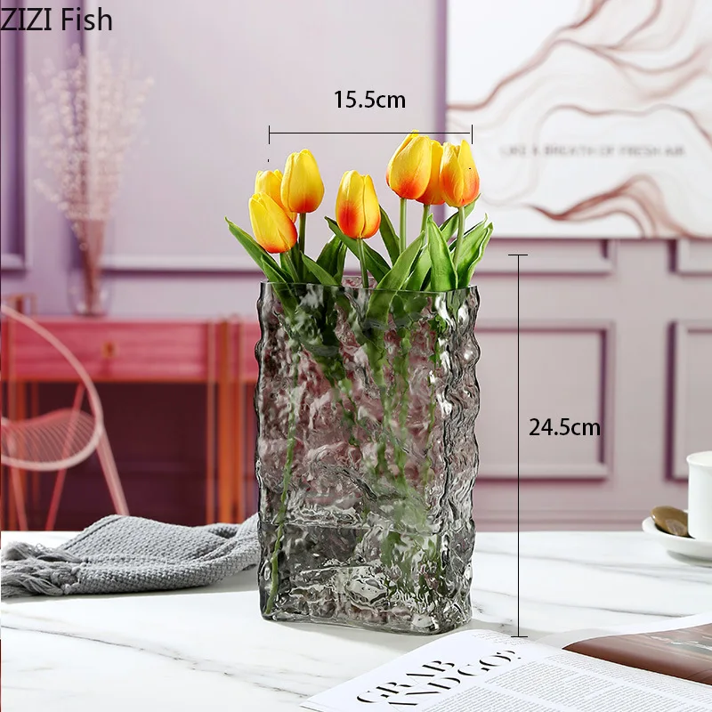 Square Glass Flower Vases