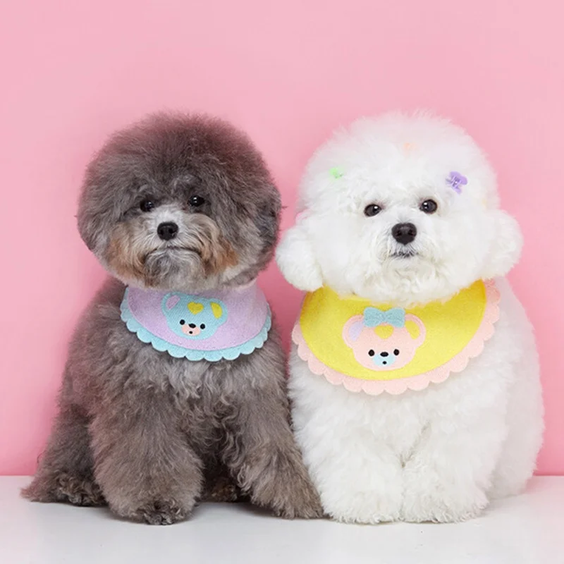 Cute Bib Scarf for Small Dogs and Cats Pet Bandana Neckerchief Printed ...