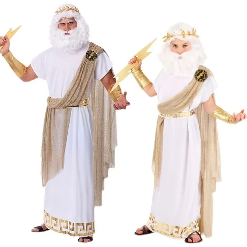 Halloween Cosplay Ancient Greek Gods Zeus Costumes Adult King of Rome ...