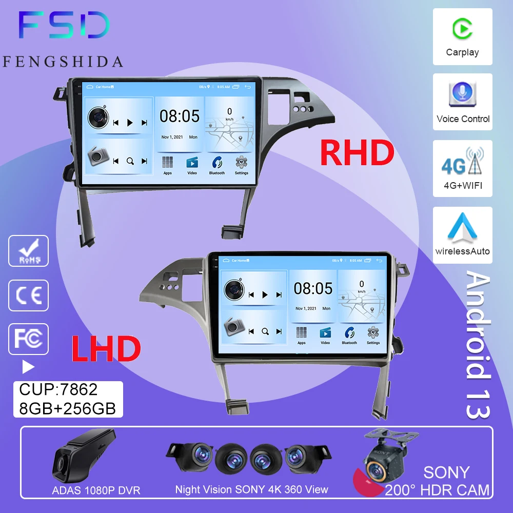 Android-Auto-For-Toyota-Prius-3-XW30-2009-2015-RHD-Car-Radio-Multimedia ...