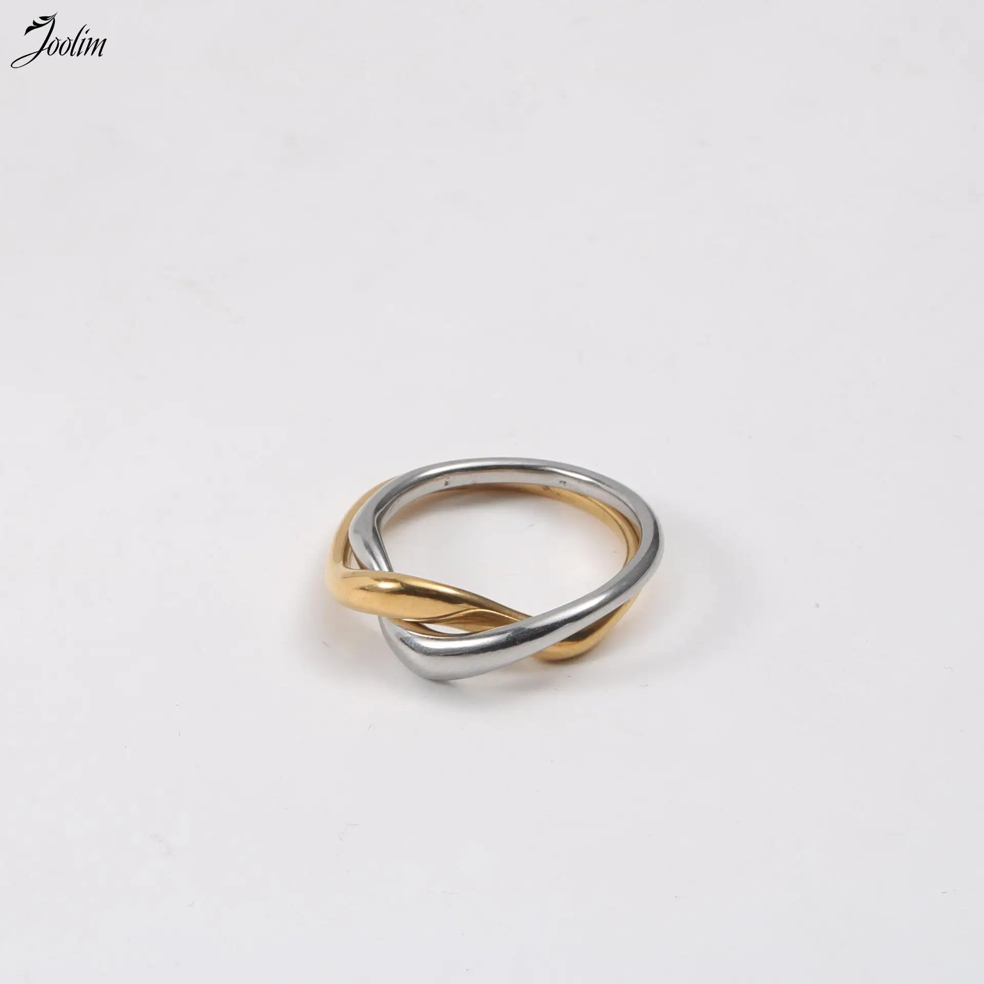 Joolim High End Gold PVD Waterproof Linked Together Forever Rings for ...