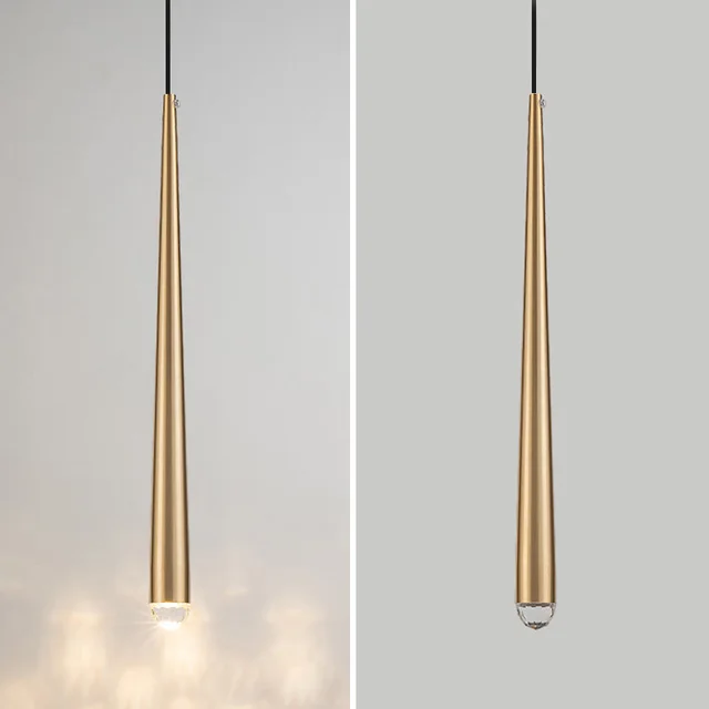 Conical Long Tube LED Pendant Light - Lighting4Home