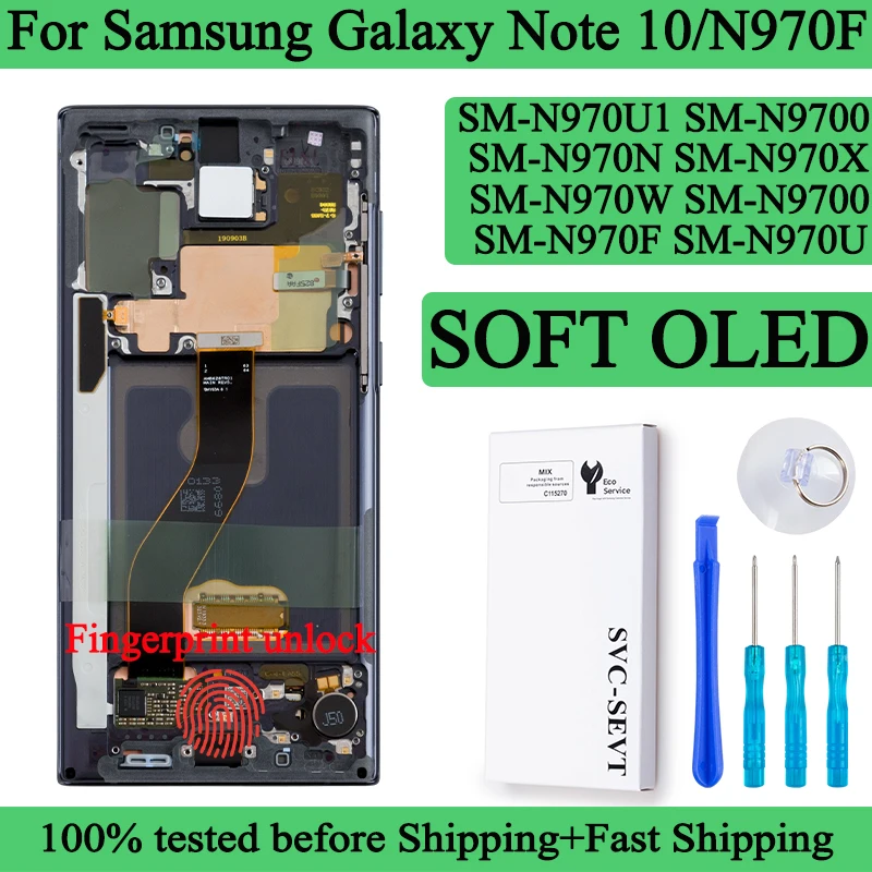 SM-N970F-N970U-N9700-100-Test-Soft-OLED-Lcd-For-Samsung-Galaxy-Note-10 ...
