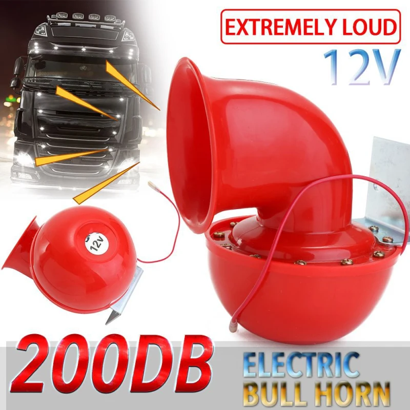 Multi-tone-Claxon-Horns-200DB-12V-Super-Loud-Sound-Electric-Bull-Air ...
