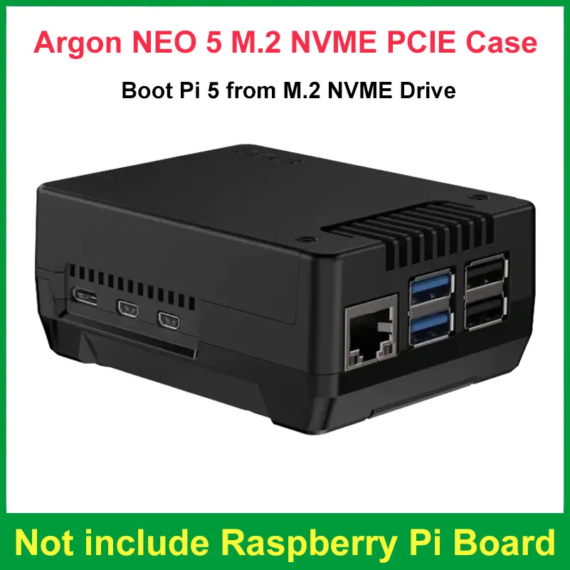 Argon NEO 5 M.2 NVME PCIE Case for Raspberry Pi 5 Aluminum Shell ...