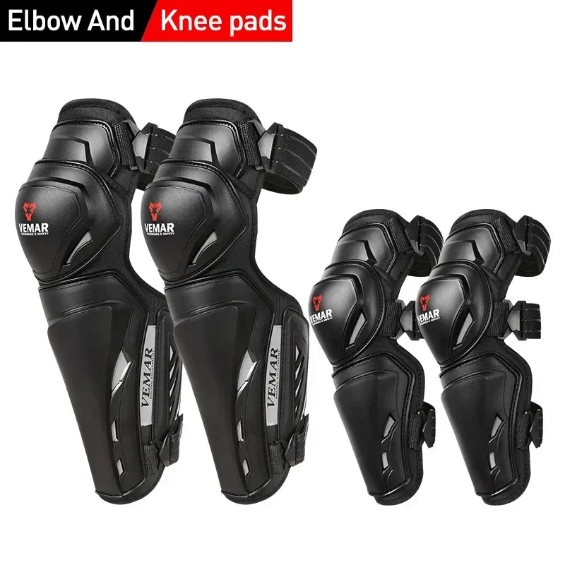 Motorcycle-Riding-Protective-Gear-Knee-Elbow-Pads-4-Piece-Set ...