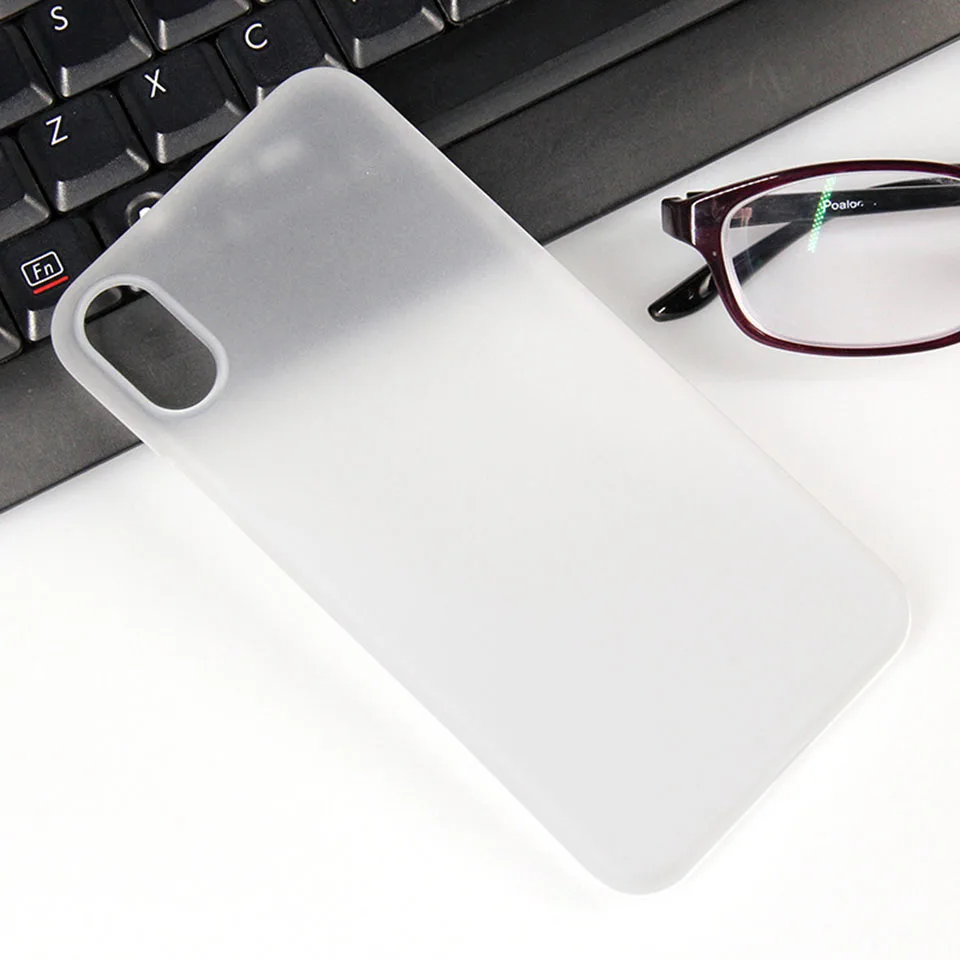 0.3mm Ultra Thin Matte Plastic Back Cover Case for iPhone X XR XS MAX 6 ...