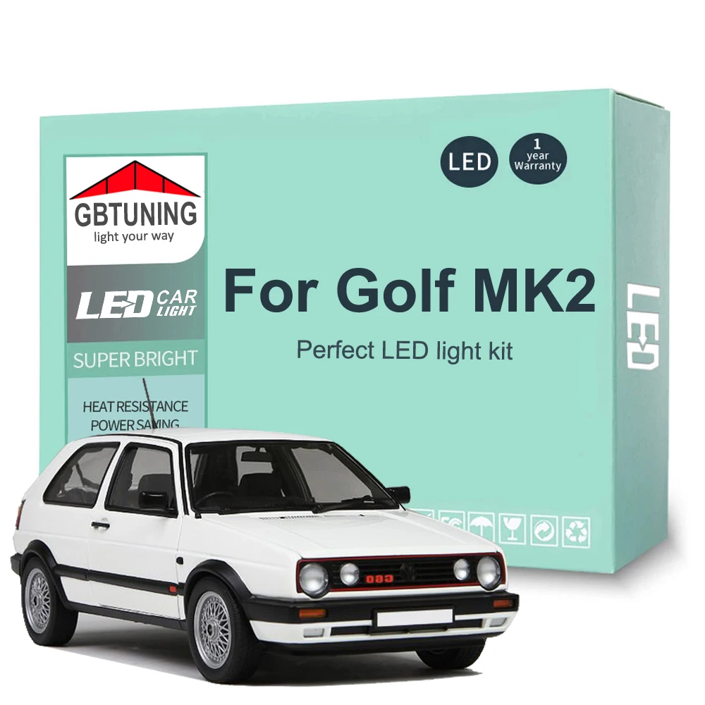 9Pcs LED Interior Light Bulb Kit For Volkswagen VW Golf 2 MK2 1983-1988 ...