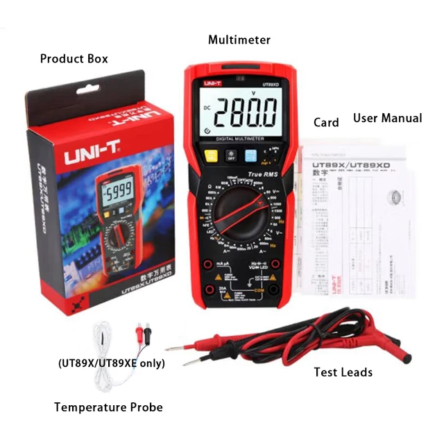 Uni-T Ut89X Ut89Xd Ut89Xe Multiméter Professzionális Digitális Teszter ...