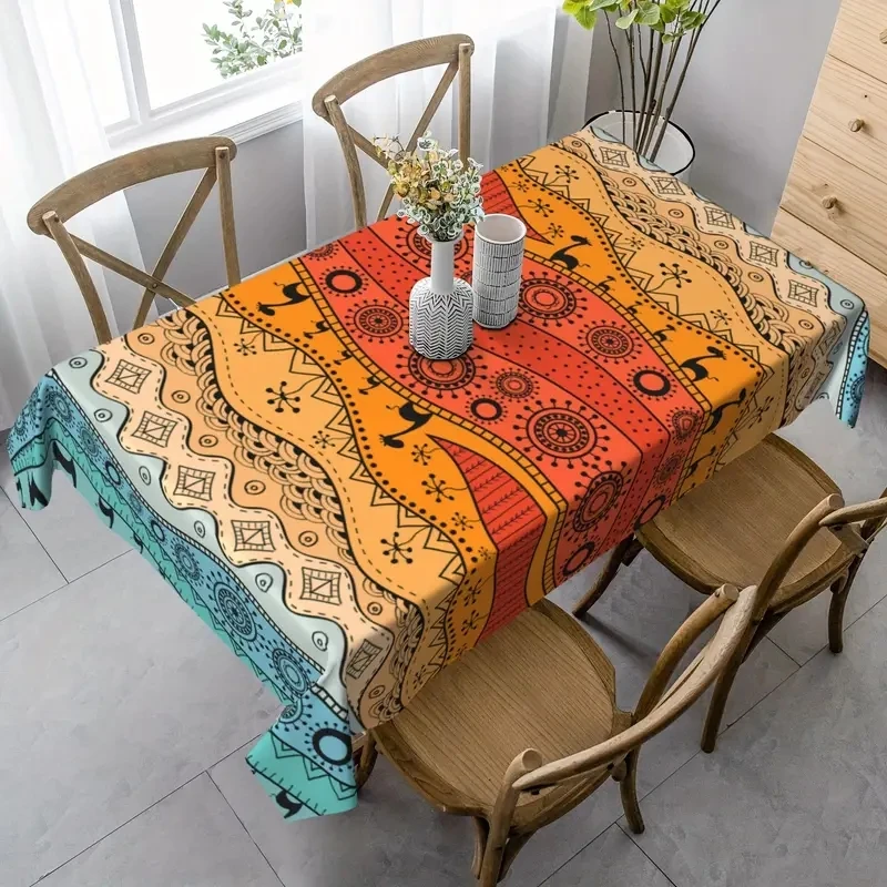 Bohemian-Ethnic-Style-Gradient-Rectangle-Tablecloth-Kitchen-Dining ...