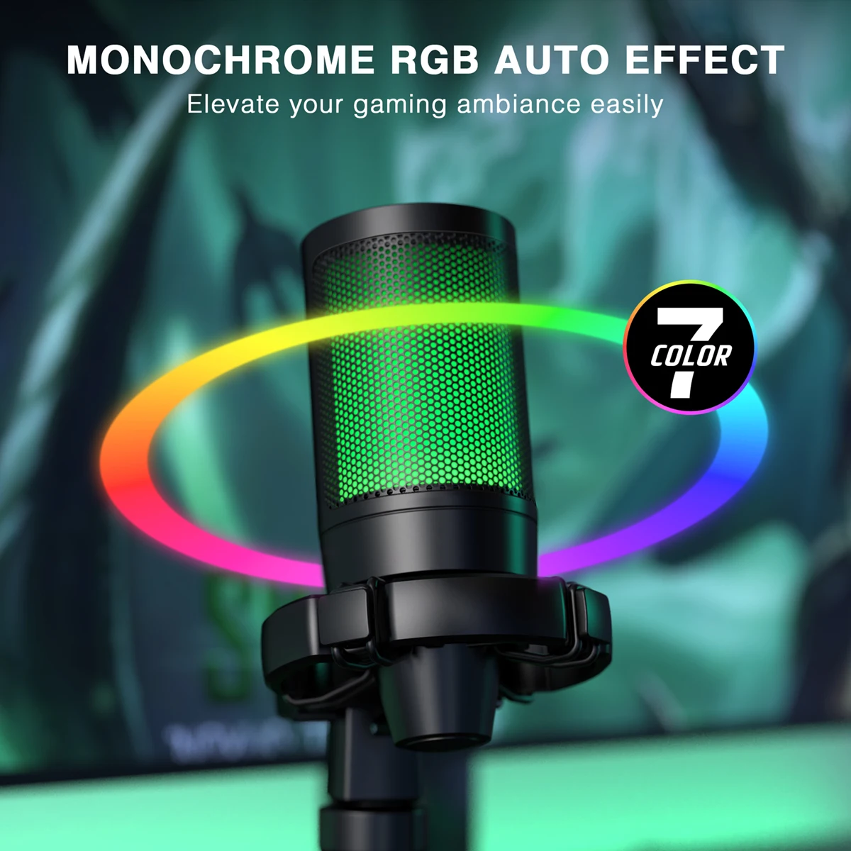 Lue’s House RGB USB Gaming Microphone with Light-touch Mute Condenser ...