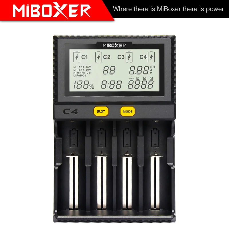 MiBoxer-C4-Battery-Smart-Charger-Double-AA-Max-2-5A-Slot-Super-Fast ...