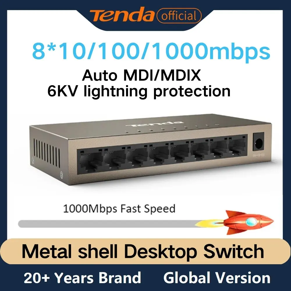 Tenda-8Port-Full-Gigabit-Ethernet-Switch-1000mbps-Network-Switch ...