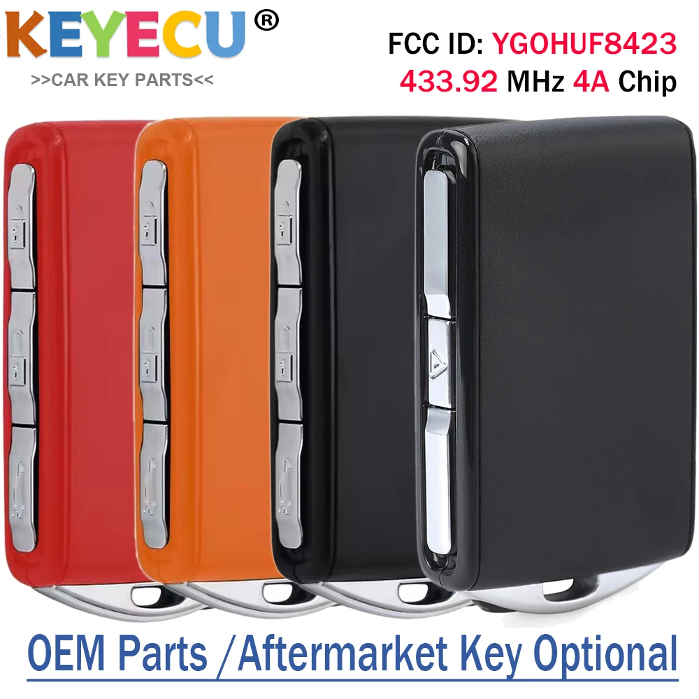 KEYECU OEM Board Smart Remote Control Key Fob 433.92MHz FSK 8A Chip for ...
