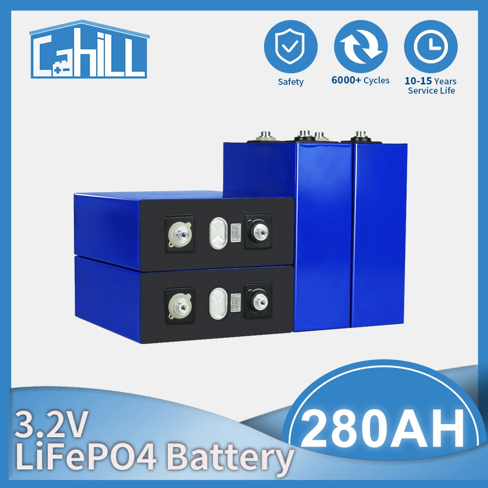 3-2V-Lifepo4-Battery-280Ah-Solar-Rechargable-Battery-Cell-DIY-12V-24V ...