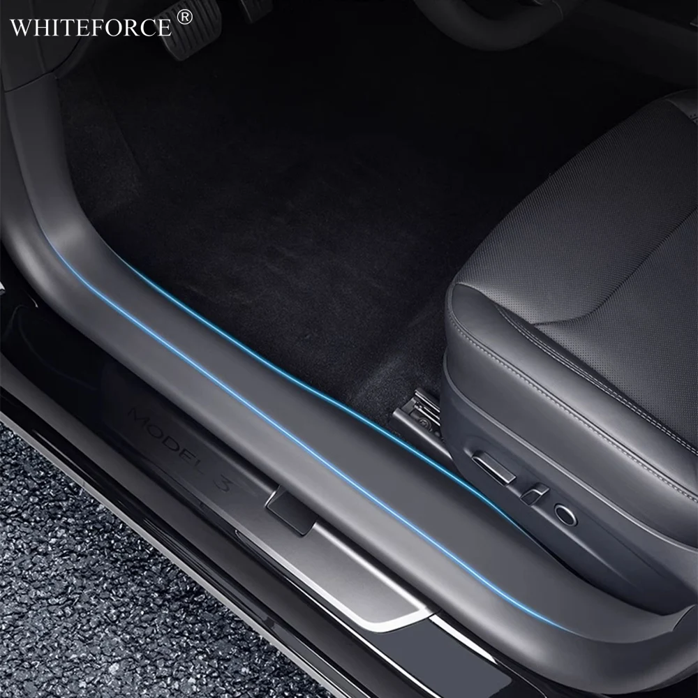For-Tesla-Model-3-Highland-2024-Door-Sill-Strip-Guard-Car-Front-Rear ...