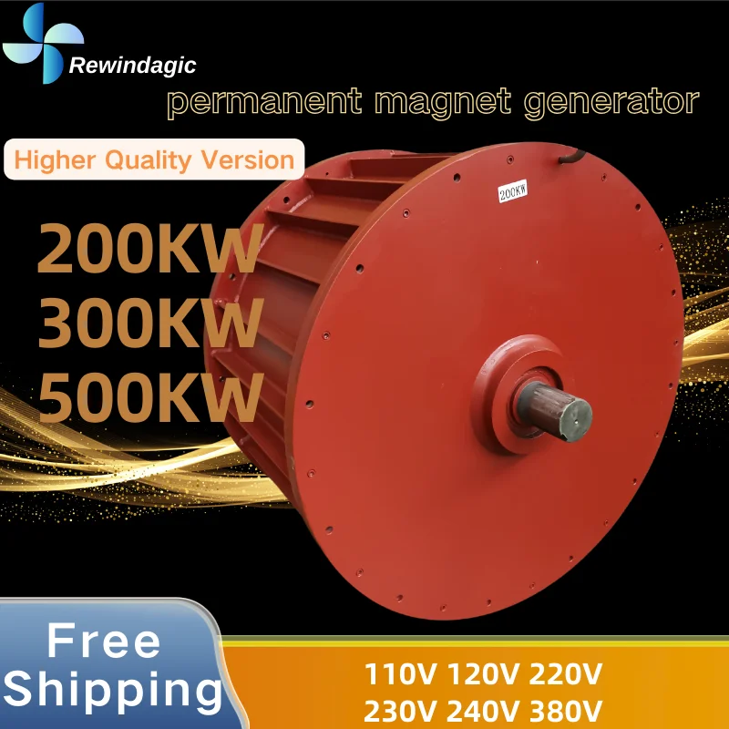 500KW-Low-Speed-Permanent-Magnet-Generator-96V-220V-380V-400V-3-Phase ...