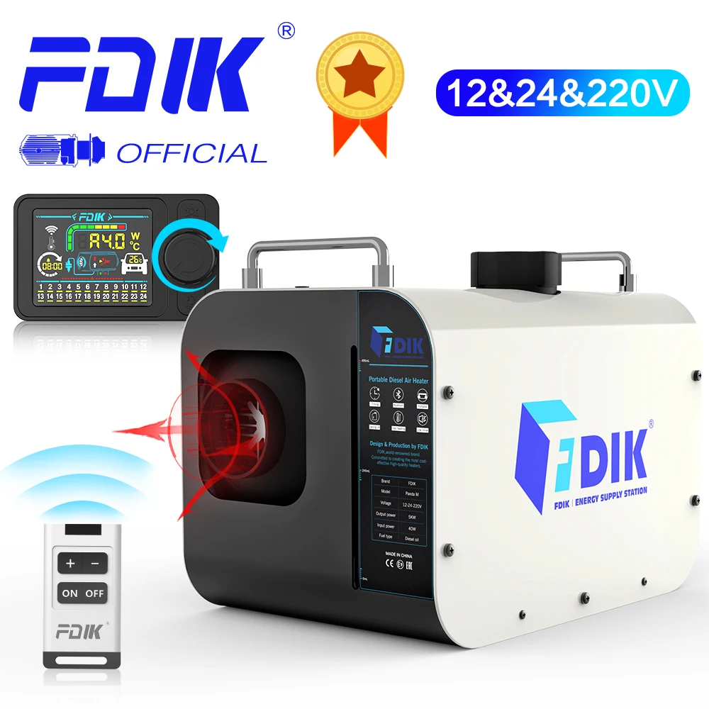 FDIK 12V 220V 5KW Portable Diesel Heater All In One LCD for Garage ...