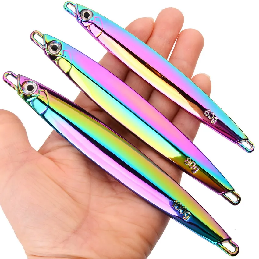 Sinking-60g-80g-100g-Metal-Jigging-Lure-Coating-Long-Cast-Metal-Jig ...