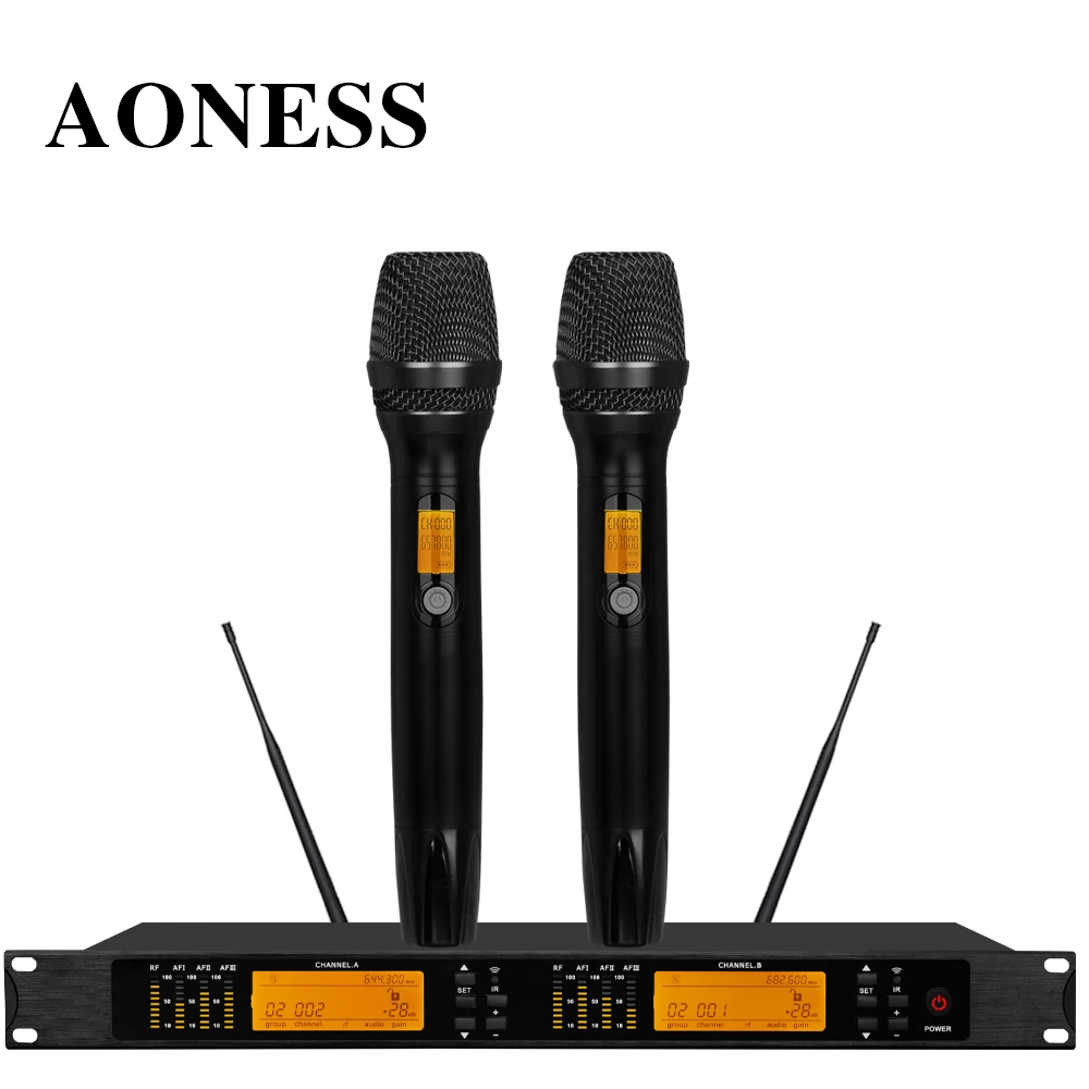Professional-wireless-microphone-two-channel-handheld-home-karaoke ...