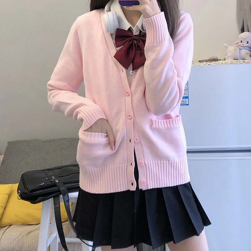 Japan School Sweater For Student Preppy Jk Cardigan Girl Jacket Autumn ...