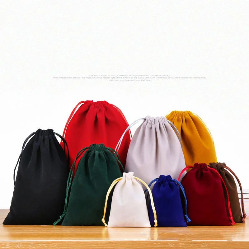 10/50Pcs 5x7 7x9 Multisize Velvet Bag Drawstrings Pouches Small Size ...