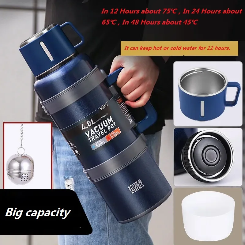 304-Stainless-Steel-Big-Capacity-Thermos-Bottle-3L-4L-Outdoor-Travel-Coffee-Mugs-Thermal-Vaccum ...