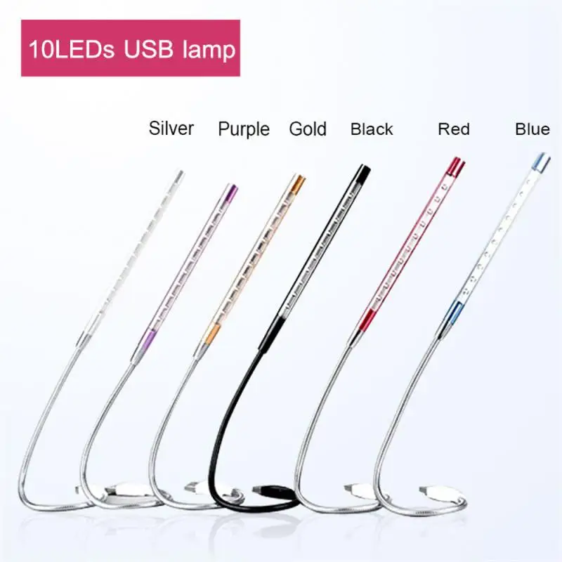 Metal-Material-USB-LED-Light-Flexible-Book-Light-Reading-Lights ...