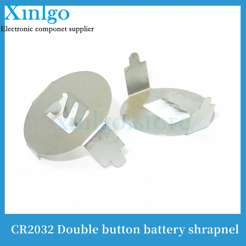 20PCS-LOT-CR2032-battery-shrapnel-double-layer-load-2-CR20323V-button ...