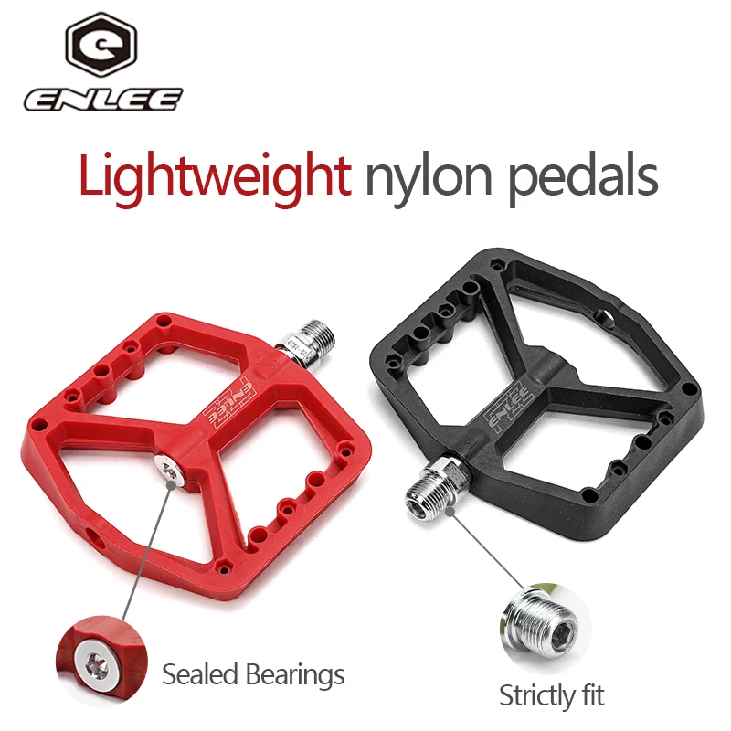 Enlee Bicycle Nylon Pedal Mountain Bike Fiber Pedal Bearing Pelin Widening Tread Riding Pedal Bicycle Pedal AliExpress