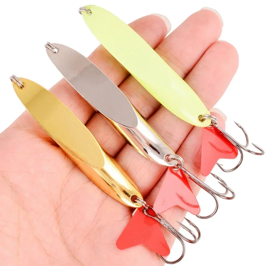 1pcs Spinner Bait Spoon Lures Metal Fishing Lure Spoonbait Hard Baits ...