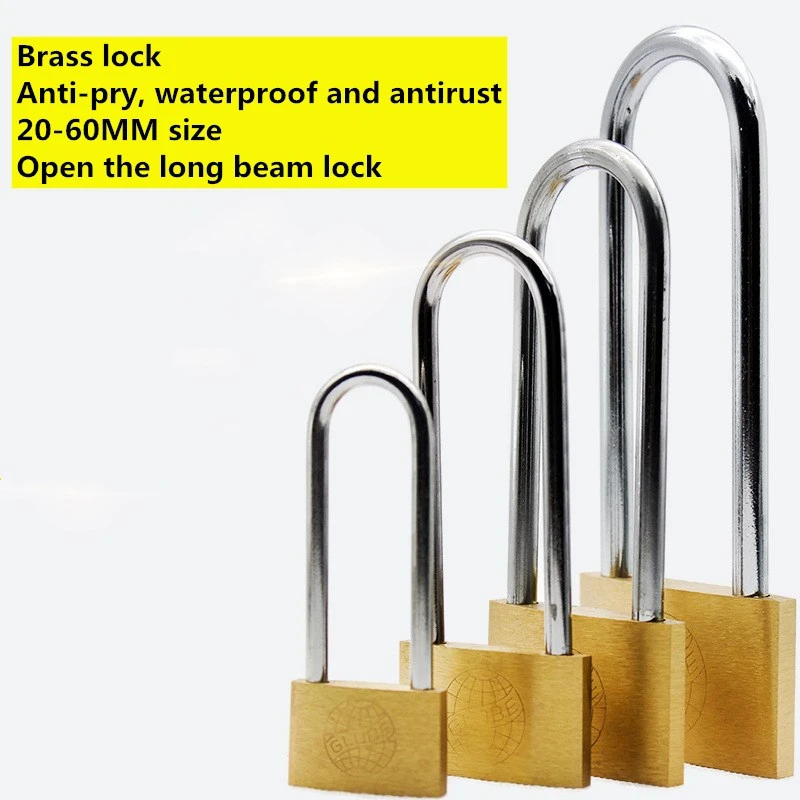 1 Pcs Same key Copper Padlock Wolf Head Brass Lock Small Locks Door ...