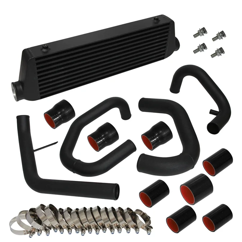 Full Black Front Mount Intercooler Piping FMIC Kit Fits for VW Jetta GL ...