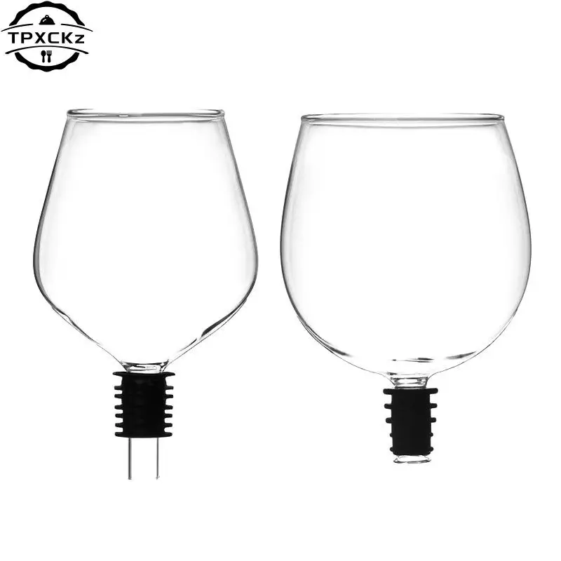 Into Your Wine Bottle The Red Wine Glass To Wine Glass Topper Glass ...