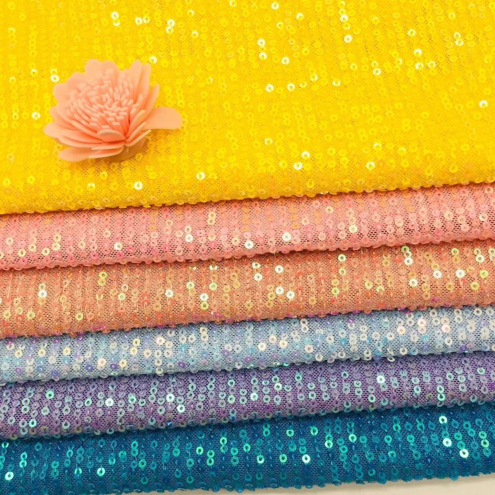 3mm-Straight-Sequin-Embroidery-Elastic-Mesh-Vertical-Sequin-Fabric-By ...