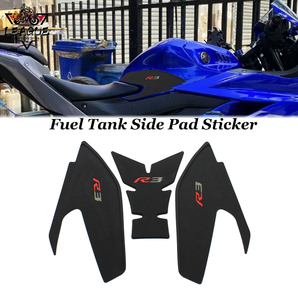 For-YAMAHA-YZF-R3-YZF-R3-Stickers-Emblem-Tank-Pad-Decal-Fuel-Protector ...